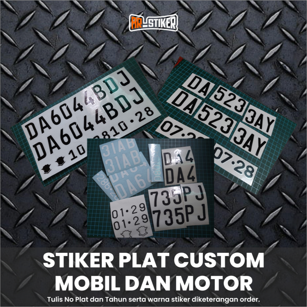 Jual STIKER PLAT CUSTOM MOTOR DAN MOBIL | Shopee Indonesia