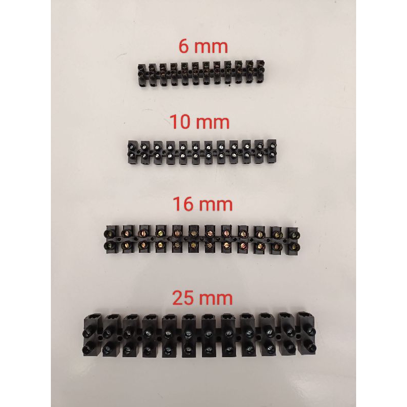 Jual Terminal Blok Hitam / Block Kabel Listrik 6mm - 10mm - 16mm - 25mm ...