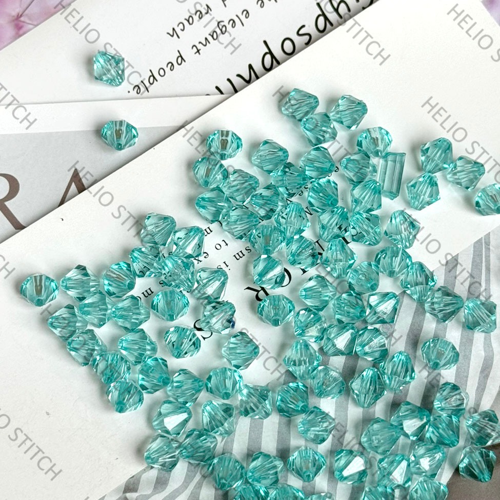 Jual [Pilih Warna] 10 gr Manik-manik Transparan bentuk Diamond Bicone 8 ...