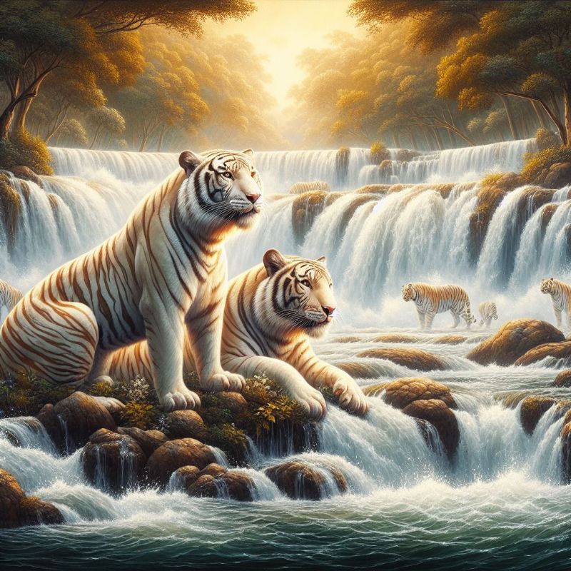 Jual Poster Cetak, HARIMAU PUTIH, Ukuran JUMBO, 100x70cm & 150x100cm ...