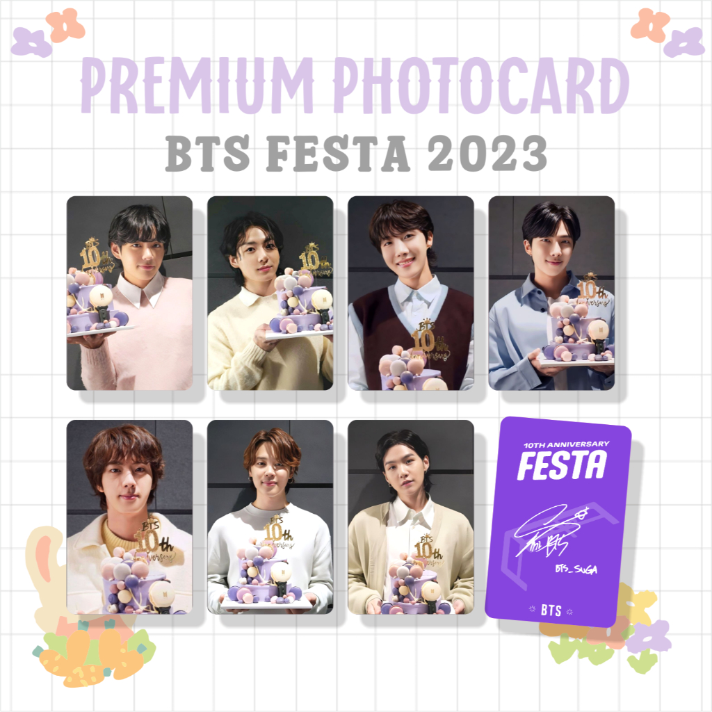 Jual Photocard PC PREMIUM BTS (1set) FESTA || 7 Fates SUGA D-day ...