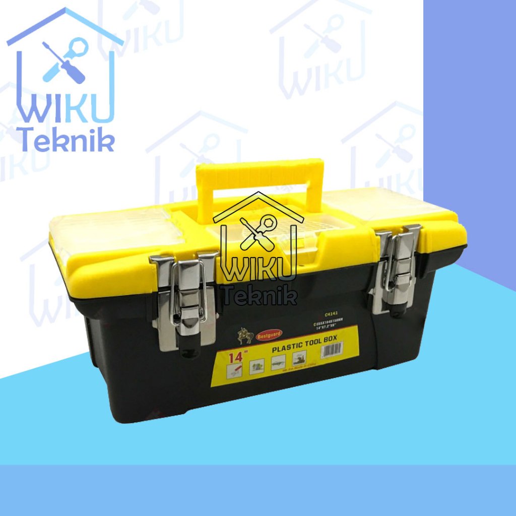 Jual Bestguard Tool Box Plastik 14 16 Inch Kotak Peralatan Susun Besar ...