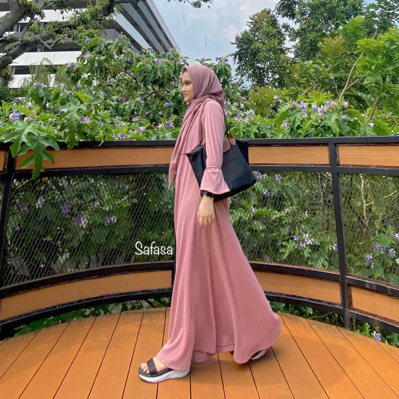 Jual Safasa - Shafiya Dress Knit premium| Gamis Knit Premium | Dress ...