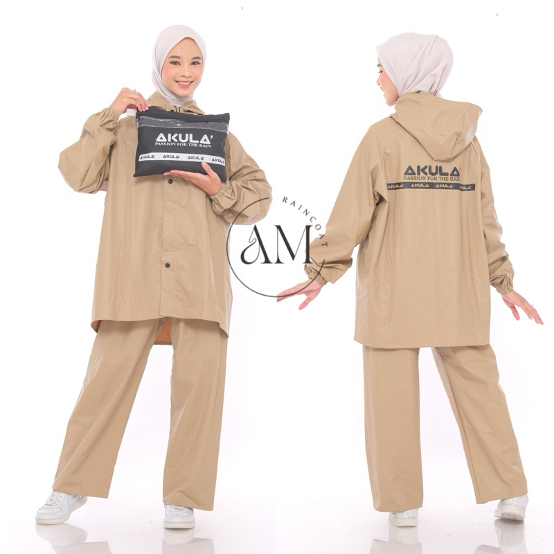 Jual AKULA Jas Hujan Pria Wanita Dewasa Setelan baju Celana Terbaik Anti Rembes mocca | Shopee ...
