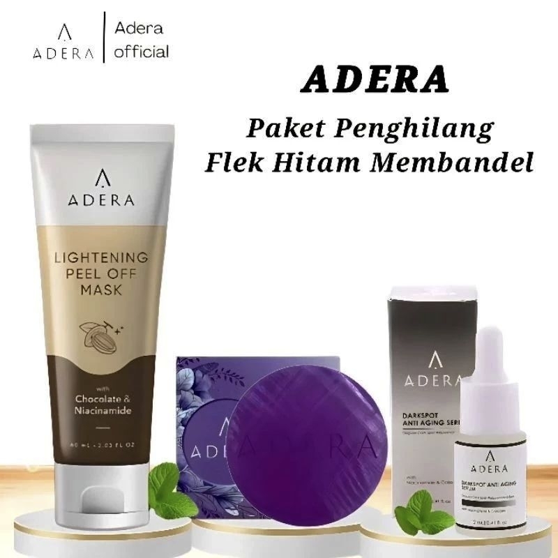 Jual ADERA LIGHTENING PEEL OFF MASK WAJAH GLOWING PUTIH BEBAS FLEK ...