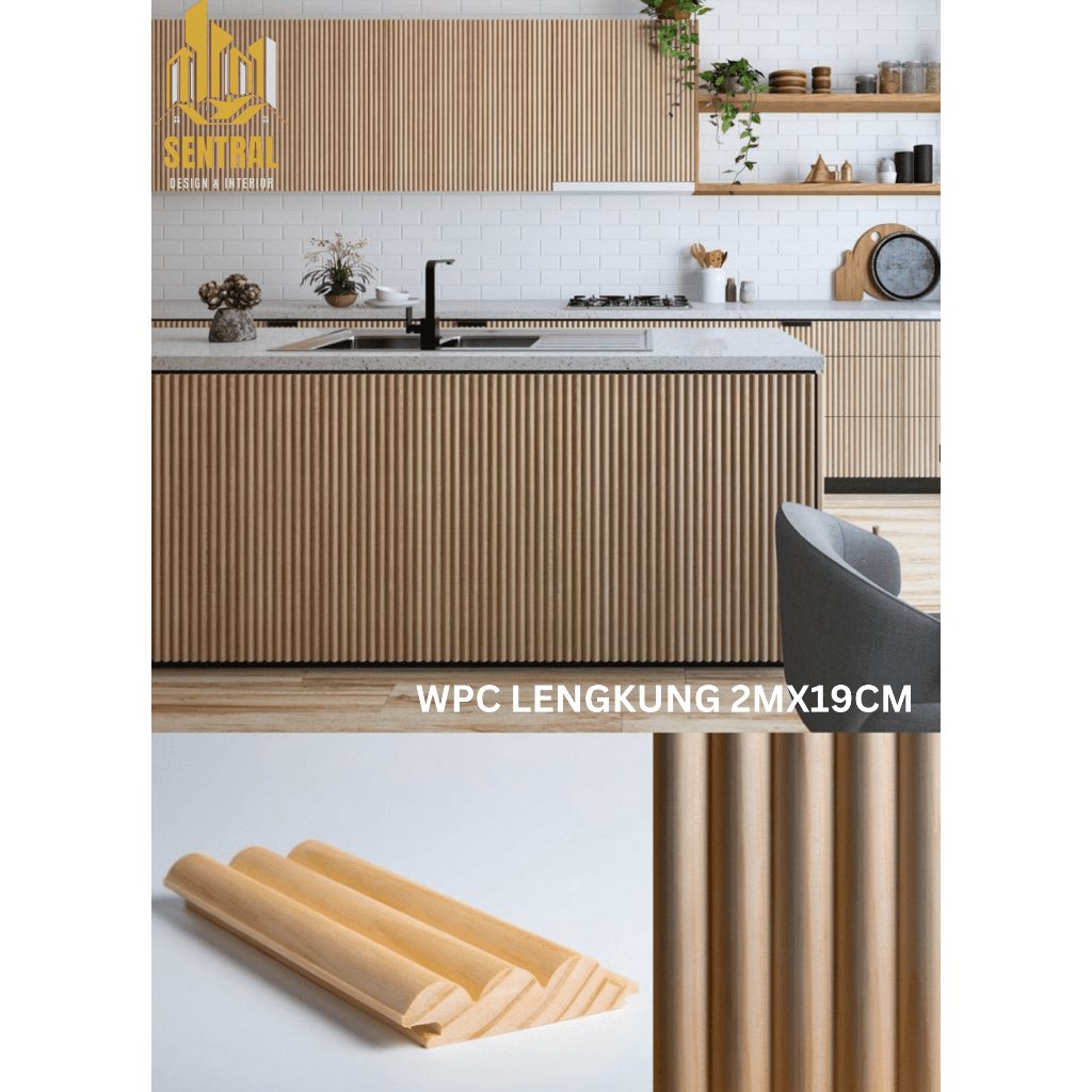 Jual WPC 2M x 19 CM / WPC WALLPANEL LENGKUNG /SUPER AESTETIK / WPC ...