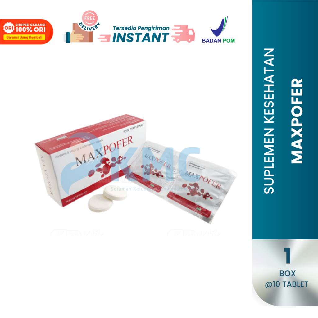 Jual Maxpofer 10 Tablet Effervescent Zat Besi Dan Multivitamin Ibu ...