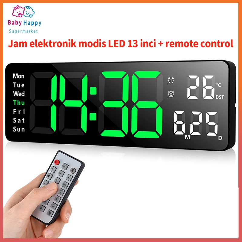 Jual Jam tampilan layar besar 13 inci jam digital Nordik jam dinding ...