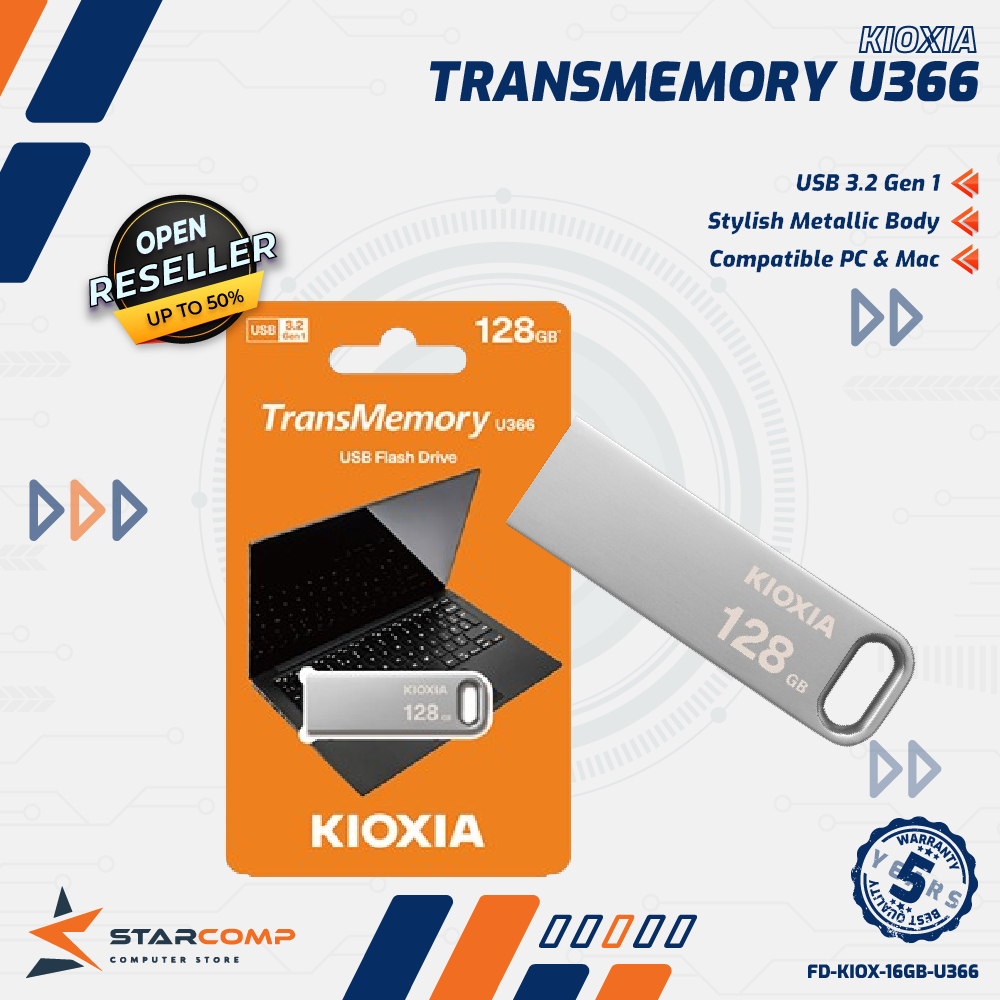 Jual Flashdisk Kioxia U366 128GB 64GB 32GB 16GB TransMemory USB 3.2 Gen1 Metal | Shopee Indonesia