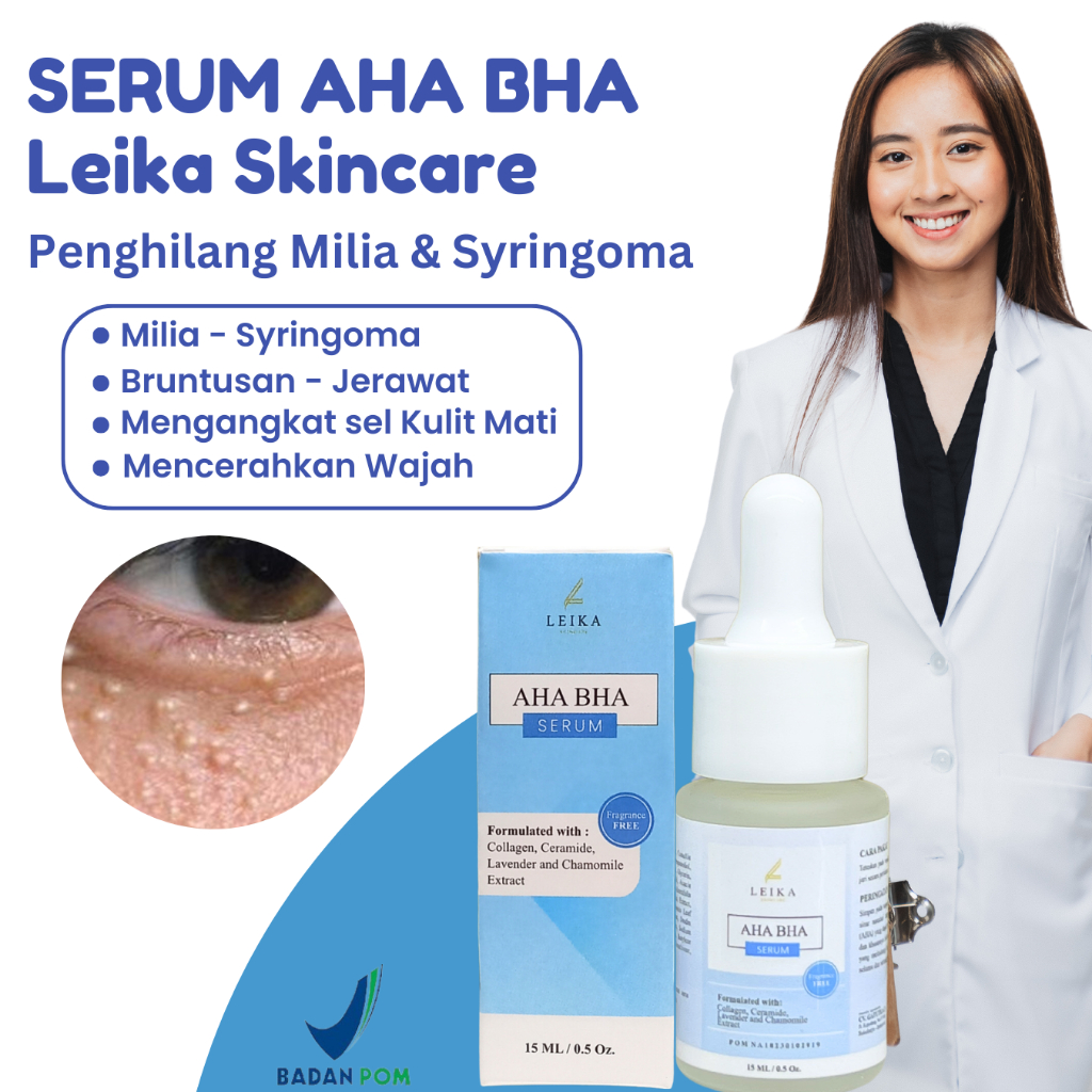 Jual Ampuh Original Serum AHA BHA Leika Skincare Bpom Penghilang Milia ...