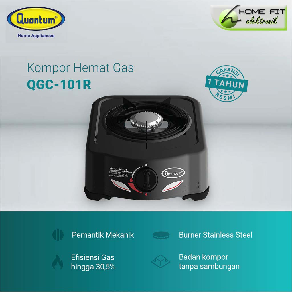 Jual Kompor Gas Quantum QGC-101 R Kompor Gas LPG 1 Tungku | Shopee ...