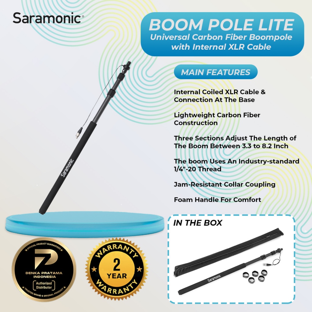 Jual Saramonic Boom Pole Lite Carbon Fiber BoomPole with Internal XLR ...
