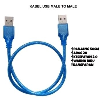 Jual KABEL DATA USB MALE TO MALE 50cm KABEL DATA SAMBUNGAN NETWORK ...