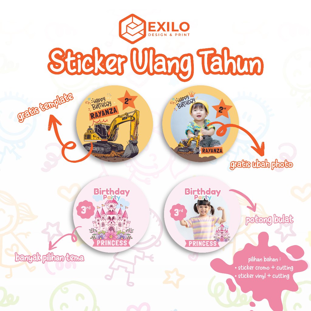 Jual Stiker Label Ulang Tahun Anak | Shopee Indonesia