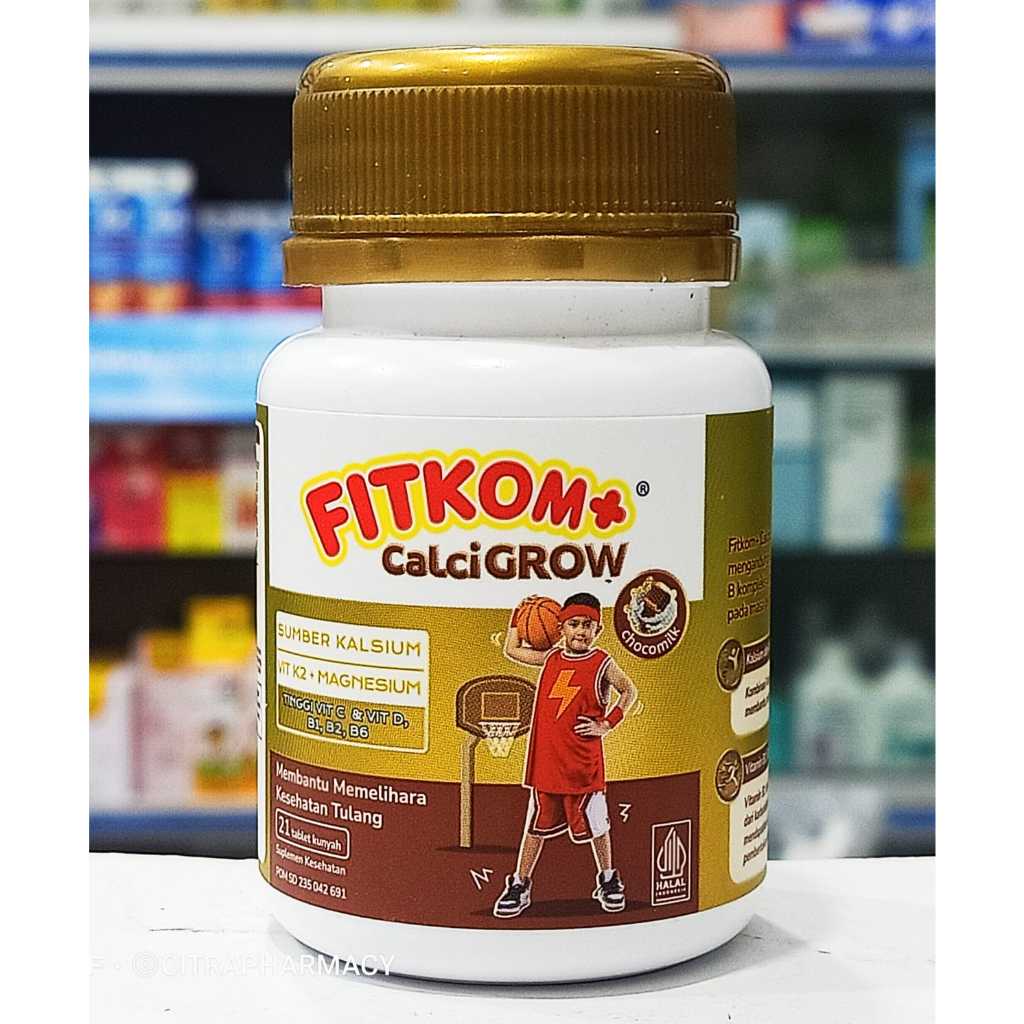 Jual Fitkom CalciGROW 𝟏 𝐁𝐎𝐓𝐎𝐋 𝐈𝐒𝐈 𝟐𝟏 𝐓𝐀𝐁𝐋𝐄𝐓 𝐊𝐔𝐍𝐘𝐀𝐇 - Vitamin Peninggi ...