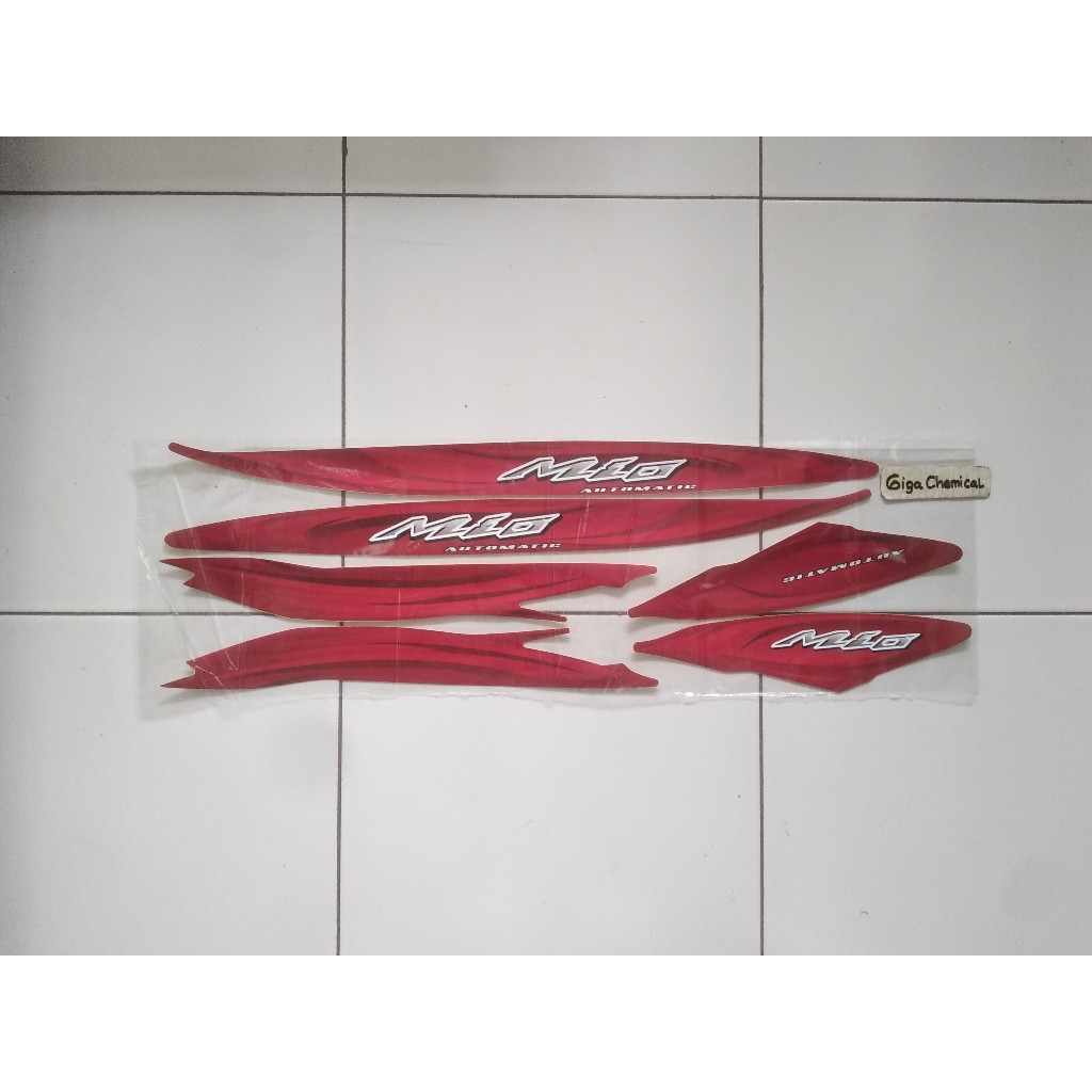 Jual Striping Sticker Lis Standart Yamaha Mio jari jari 2007 2008 Merah ...