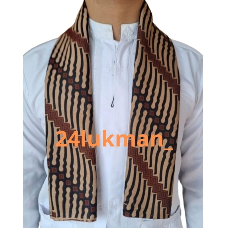 Jual Syal Batik Wanita Scarf Pria ( BISA PILIH MOTIF ) warna coklat ...