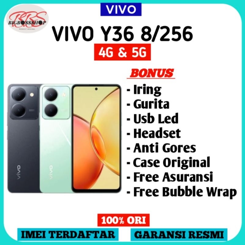 Jual VIVO Y36 5G 8/256 | VIVO Y36 4G 8/256 GB Garansi Resmi | Shopee Indonesia