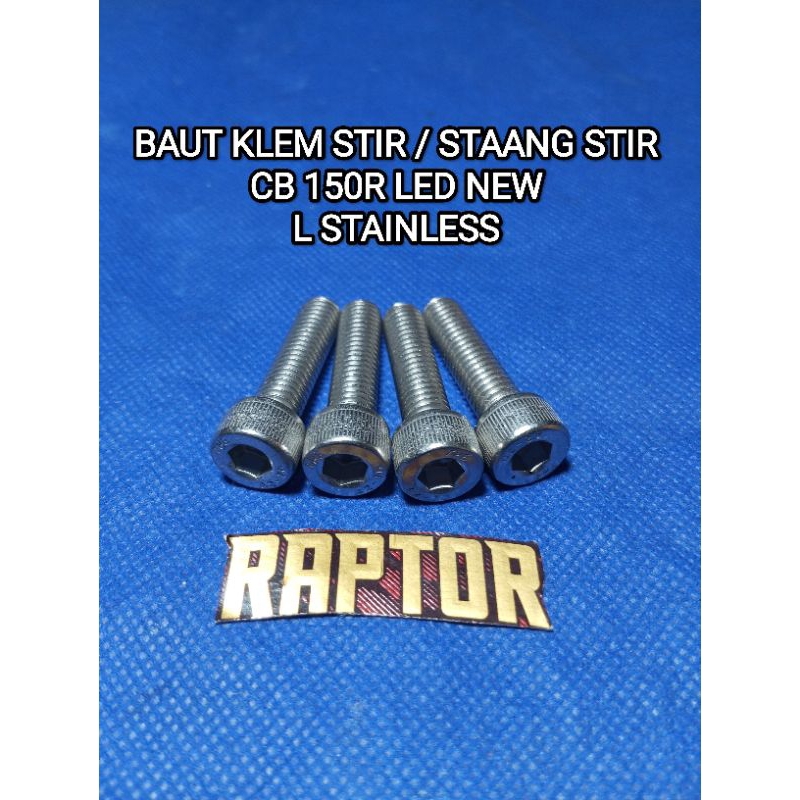Jual BAUT KLEM STIR STANG STIR RAISER CB 150R LED NEW L STAINLESS ...