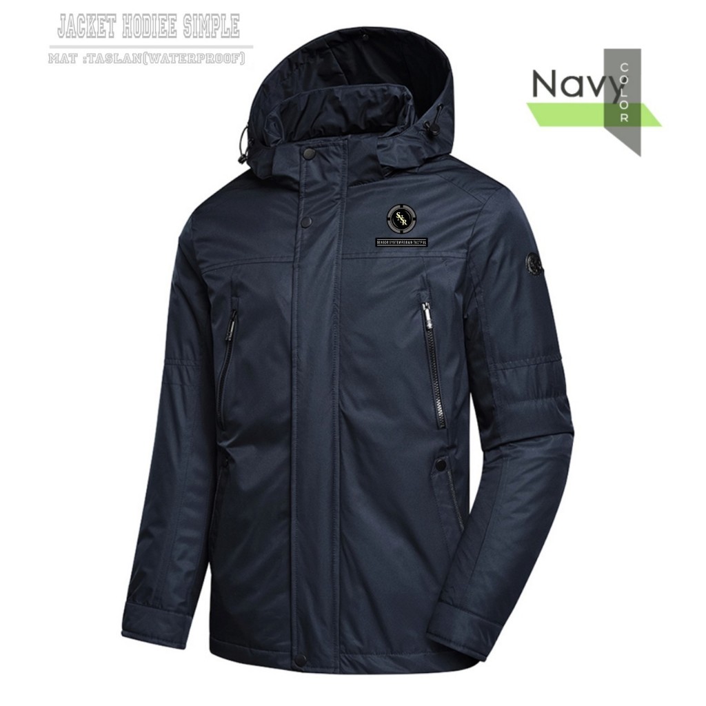 Jual SNSR - Jaket Parasut Pria Hoodie Simple / Jaket Parasut Taslan ...