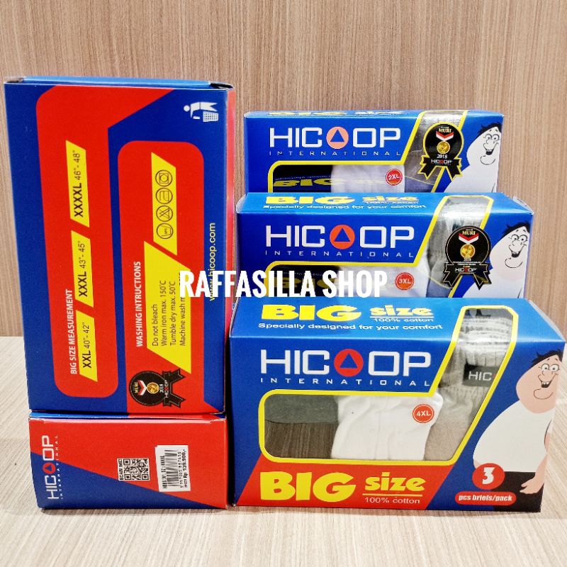 Jual Hicoop Celana Dalam Pria BIG Size Jumbo isi 3 Pc Men Brief ...
