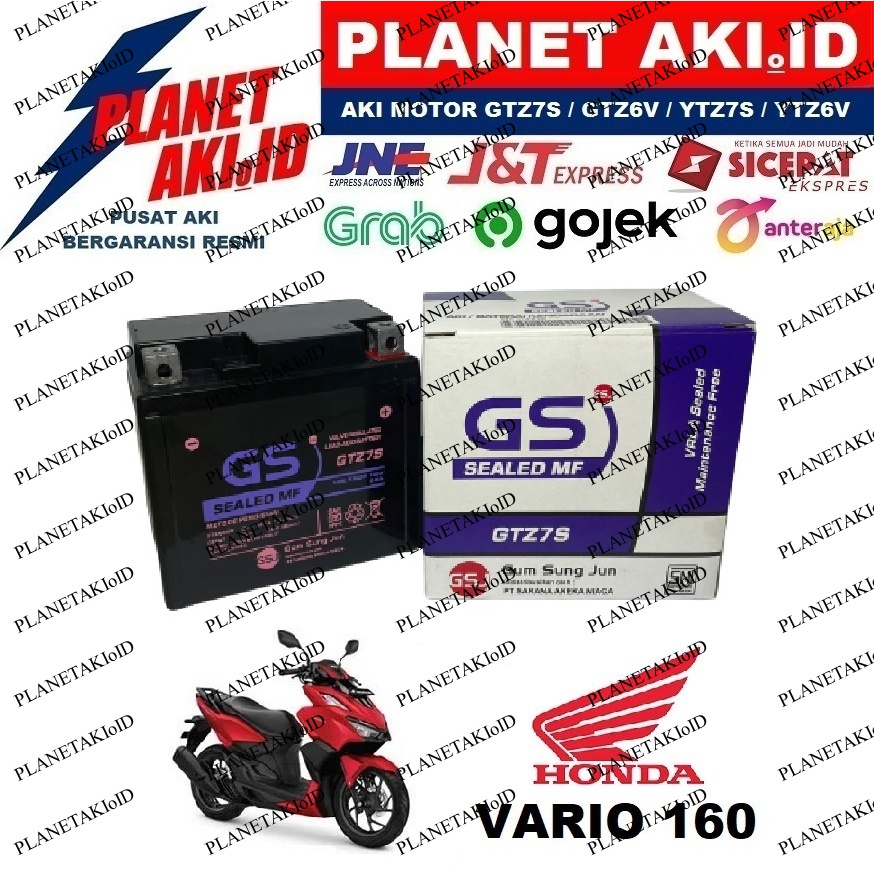 Jual Aki Motor Honda Vario 160 GTZ7S Accu Kering MF | Shopee Indonesia