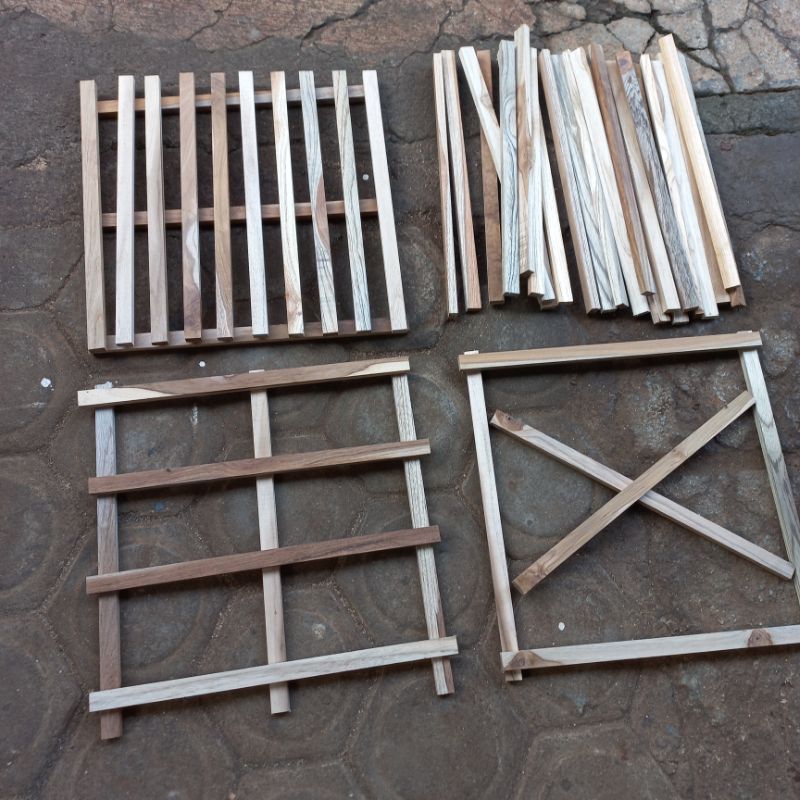 Jual Lis / Stick / Papan kayu Jati 2x1.2x50cm untuk pagar / kandang ...