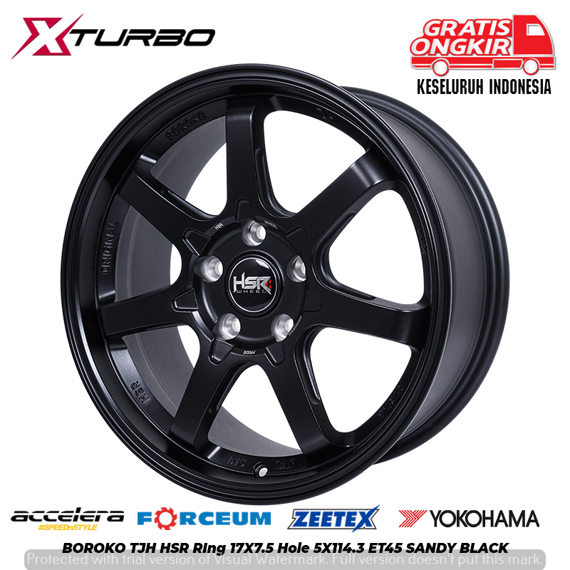 Jual VELG MOBIL INNOVA XPANDER HRV WRV HSR BOROKO TJH RING 17 WARNA HITAM - VELG JDM | Shopee ...