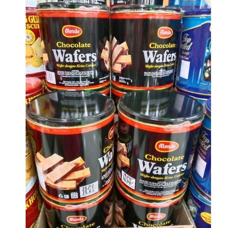 Jual monde wafer chocolate kaleng 600gr | Shopee Indonesia