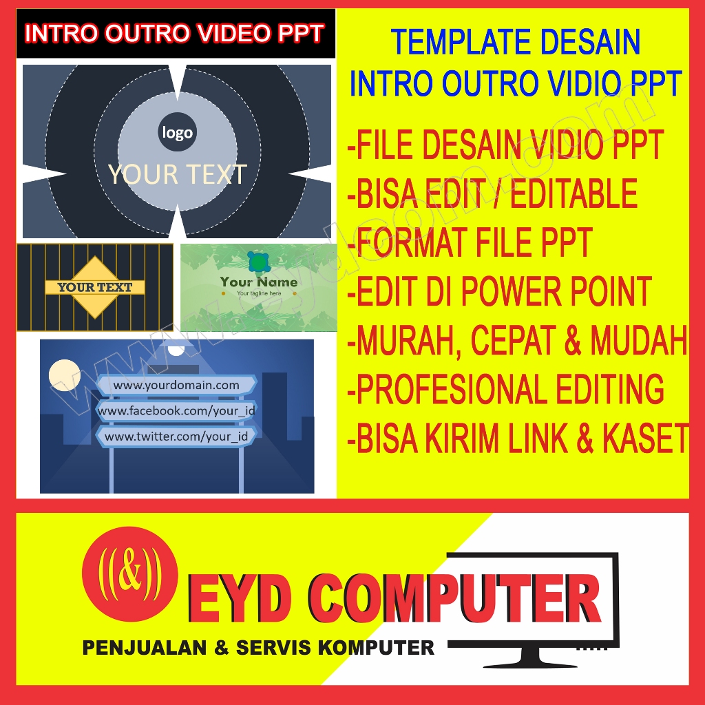 Jual DESAIN INTRO OUTRO EDITING VIDEO PPT KOLEKSI TEMPLATE DESIGN ...
