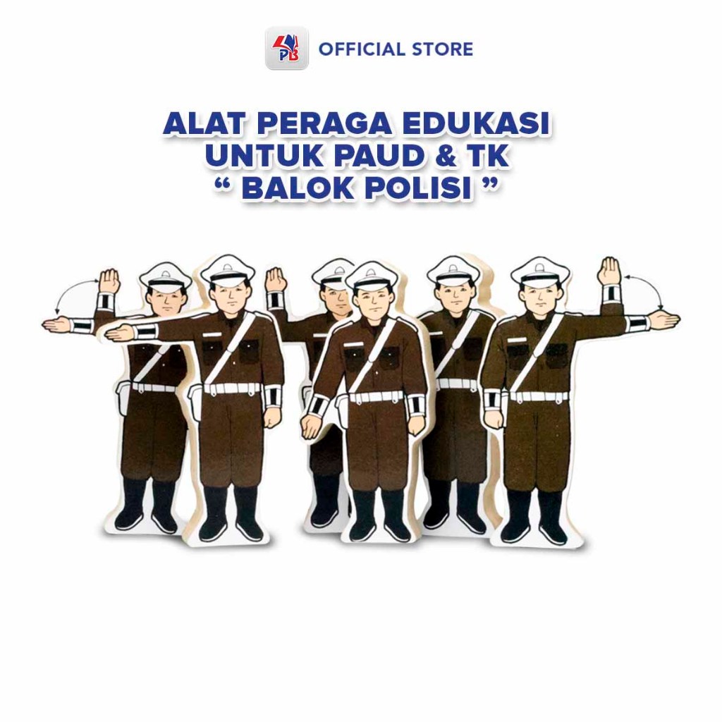 Jual Mainan Edukasi Balok Kayu Aksesoris Polisi / Puzzle Anak Untuk ...