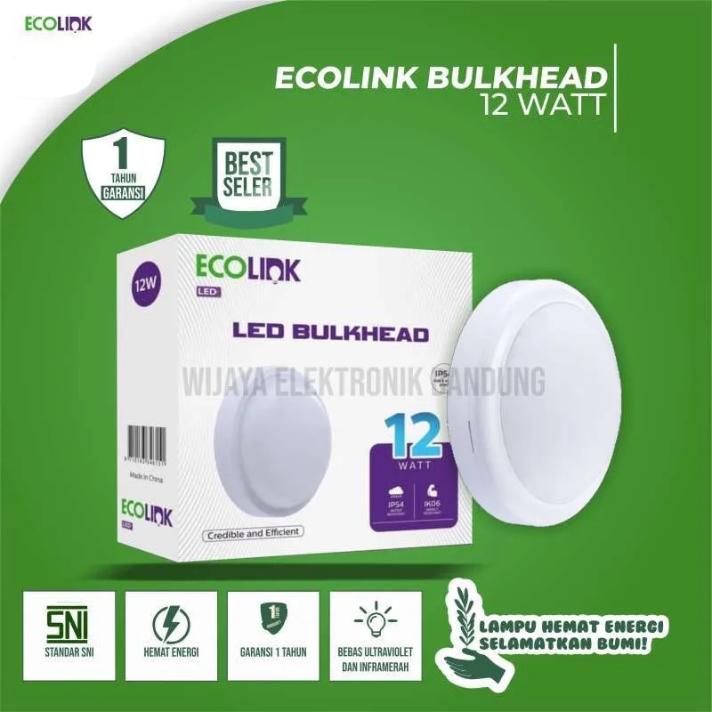 Jual Lampu Bulkhead Downlight Outboe LED 12 watt 12w Ecolink SUPER ...