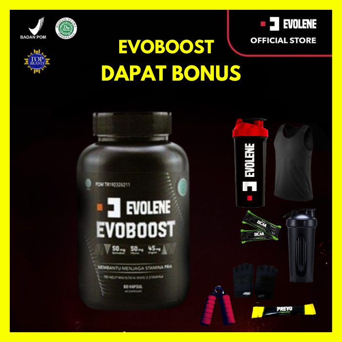 Jual EVOBOOST EVOLENE 1 BTL ISI 60 KAPSUL HALAL BPOM EVOLENE EVO BOOST PRIA KESEHATAN ORIGINAL ...
