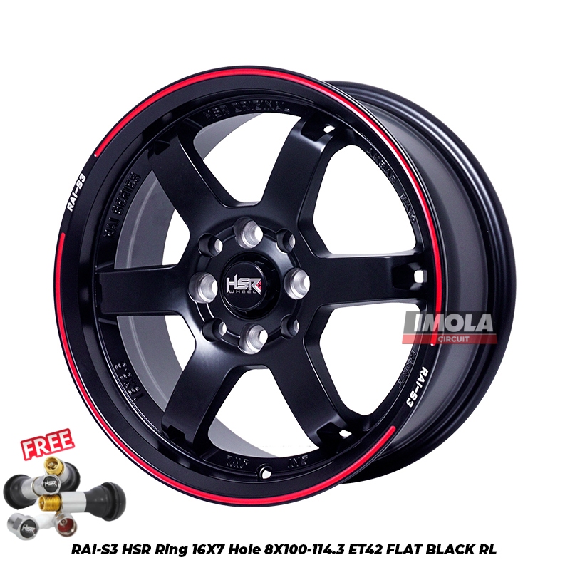 Jual Velg Ring 16 Lebar 7 Mobil Yaris Jazz Livina Velg Mobil HSR RAI-S3 R16 PCD 4X100 4X114,3 ...