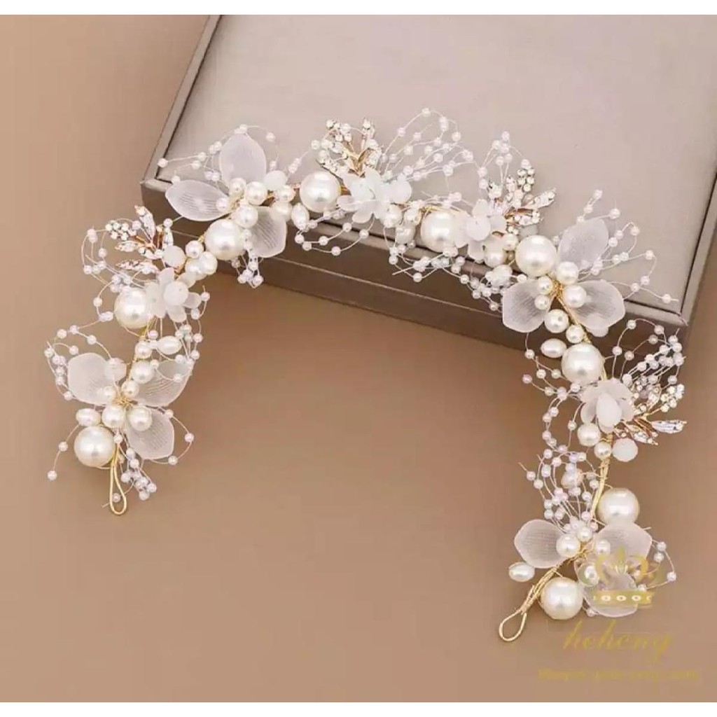 Jual White Headpiece - Mahkota Mutiara Pengantin - Aksesoris Rambut ...