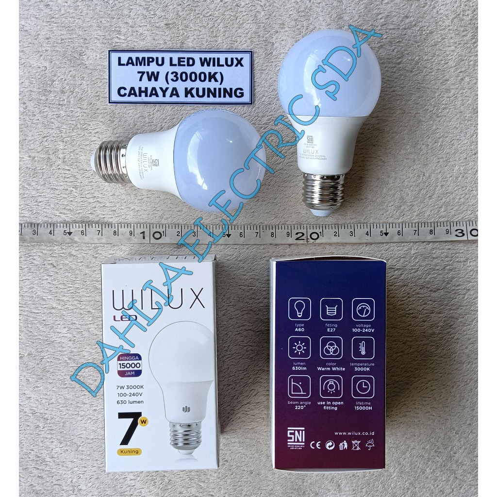 Jual LAMPU LED 7W WILUX 3000K WARM WHITE (PUTIH KEKUNINGAN) | Shopee ...
