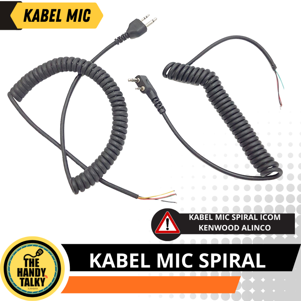 Jual Kabel Mic Spiral Kenwood Icom Lurus Icom Tekuk Kabel Mic | Shopee ...