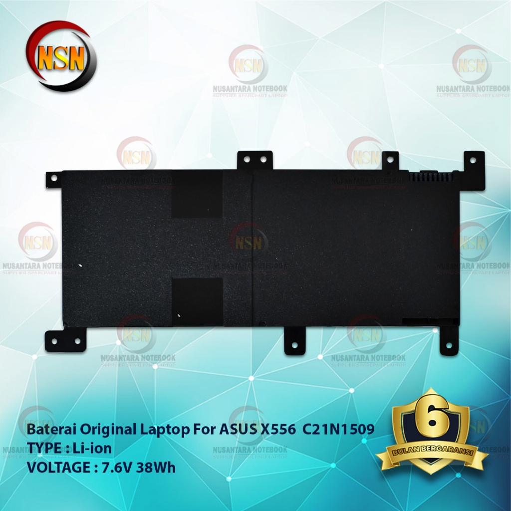 Jual Baterai Laptop Original ASUS For X556 C21N1509 7.6.V 38.Wh ...