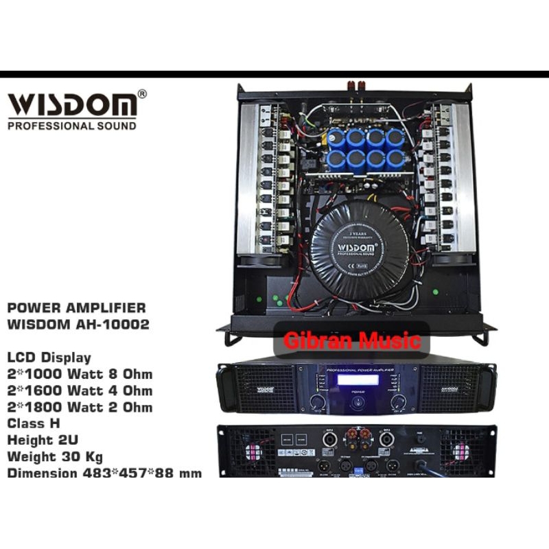 Jual Power Amplifier Wisdom AH 10002 - channel | Shopee Indonesia