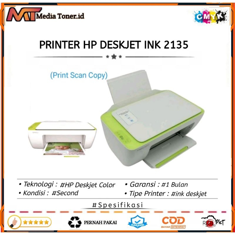Jual Printer HP Deskjet Ink Advantage 2135 Print Scan Copy | Shopee Indonesia