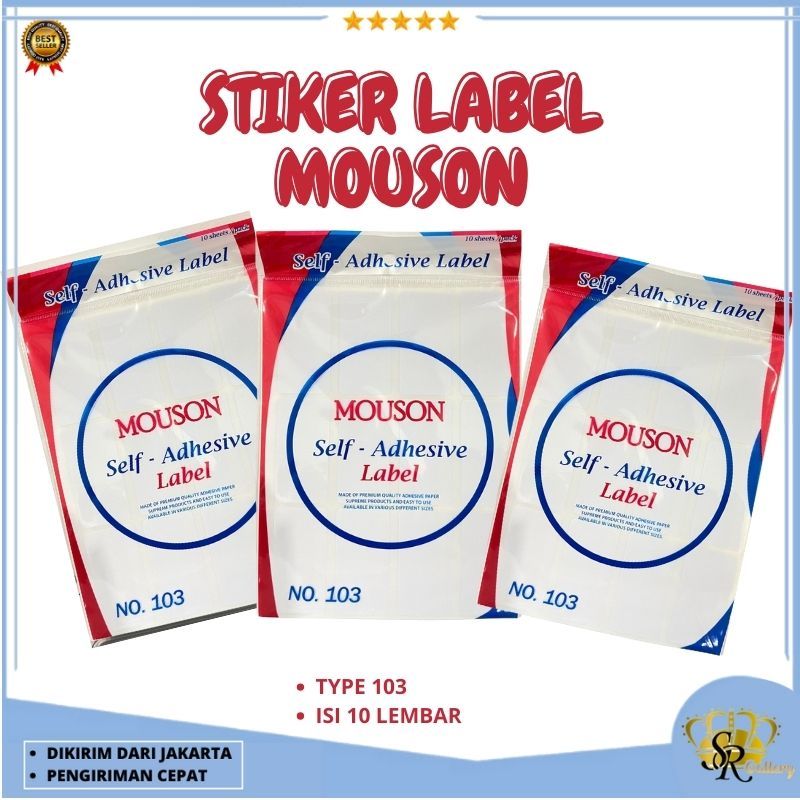 Jual Label Stiker Sticker Self Adhesive Labels Stiker Tempel No 103 ...