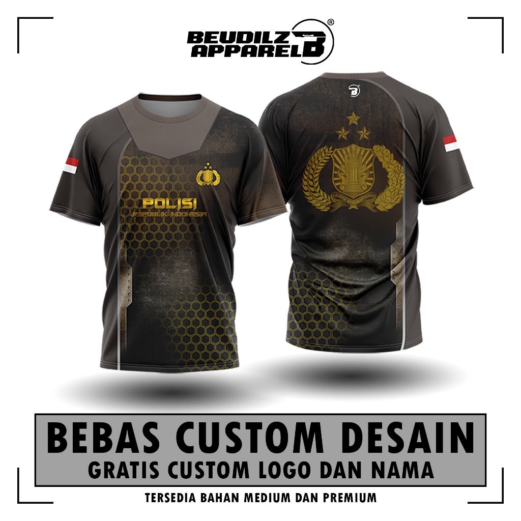 Jual jersey kaos baju printing polisi/Polri /KAOS DALEMAN SERAGAM ...