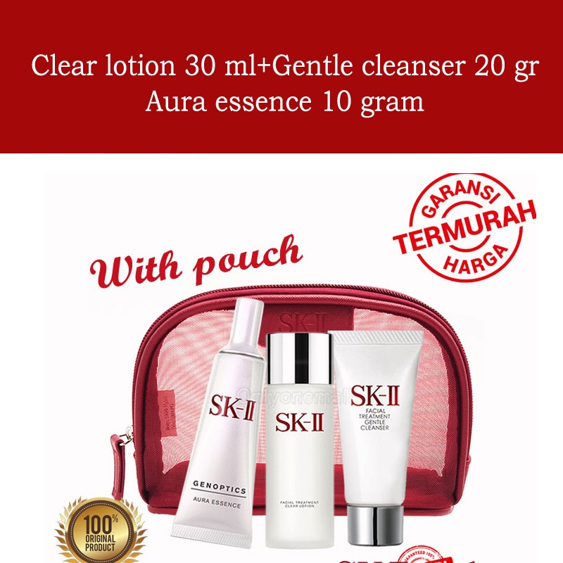 Jual SK II SKII SK2 genoptics aura essence set | Shopee Indonesia