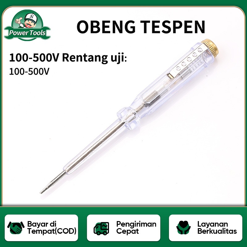 Jual ISKU Test Pen/Tespen 100-500 VAC 14cm Plastik ABS Tester Mudah ...