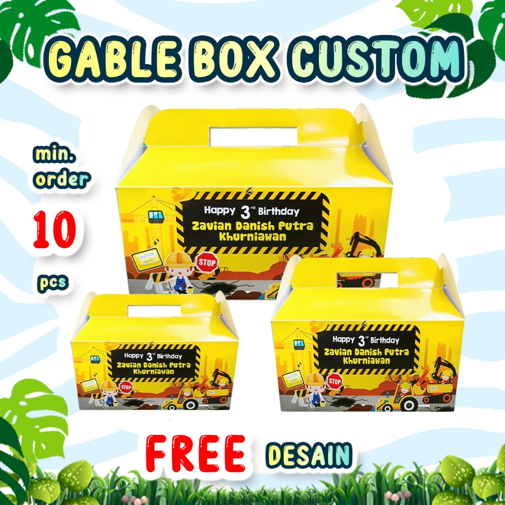 Jual GABLE BOX / TAS ULANG TAHUN / BOX ULANG TAHUN ANAK CUSTOM FREE ...