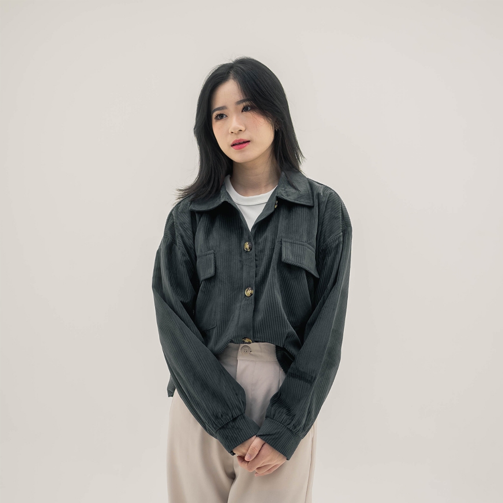 Jual Corduroy Outer Wanita | Evelyn Outer | HULM | Shopee Indonesia