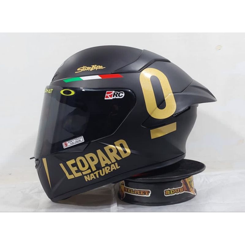 Jual Helm full face MLA TTC solid paket ganteng leopard | Shopee Indonesia