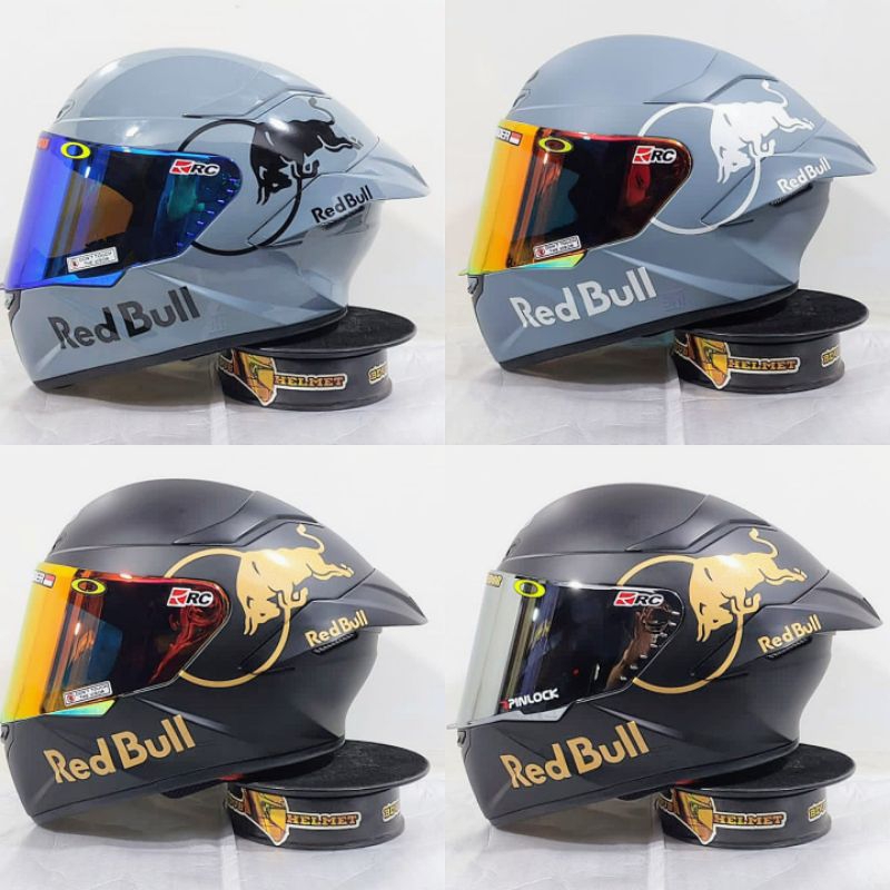 Jual Helm full face MLA TTC COURSE solid paket ganteng redbull | Shopee ...