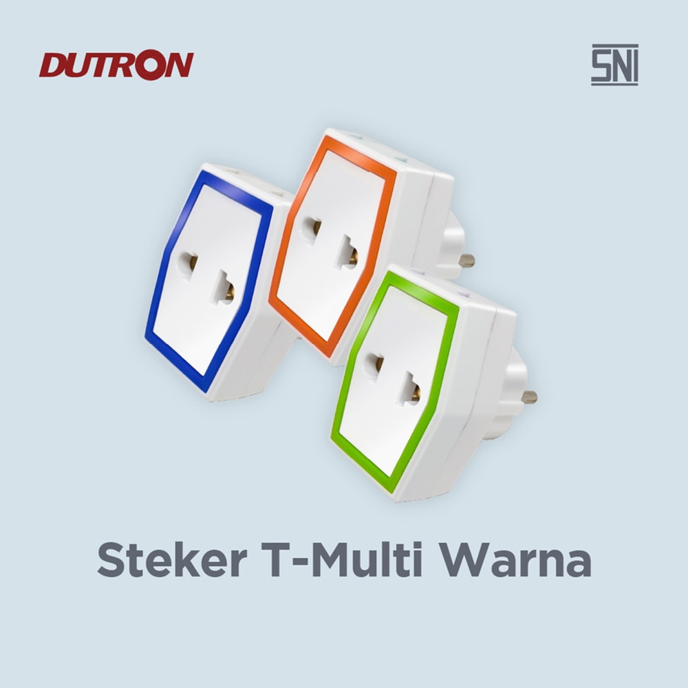 Jual Steker Cabang 3 T Multi Warna Dutron Stop Kontak Cabang 3 Dinding ...