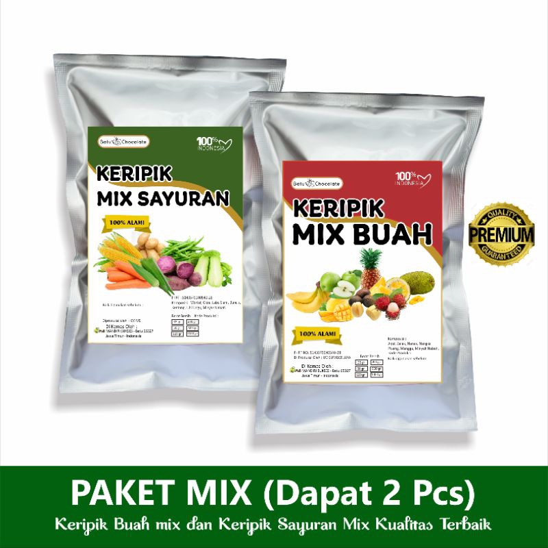 Jual Paket Keripik Buah Dan Sayur Mix Dapat 2 pcs - Keripik Buah Mix 1 ...